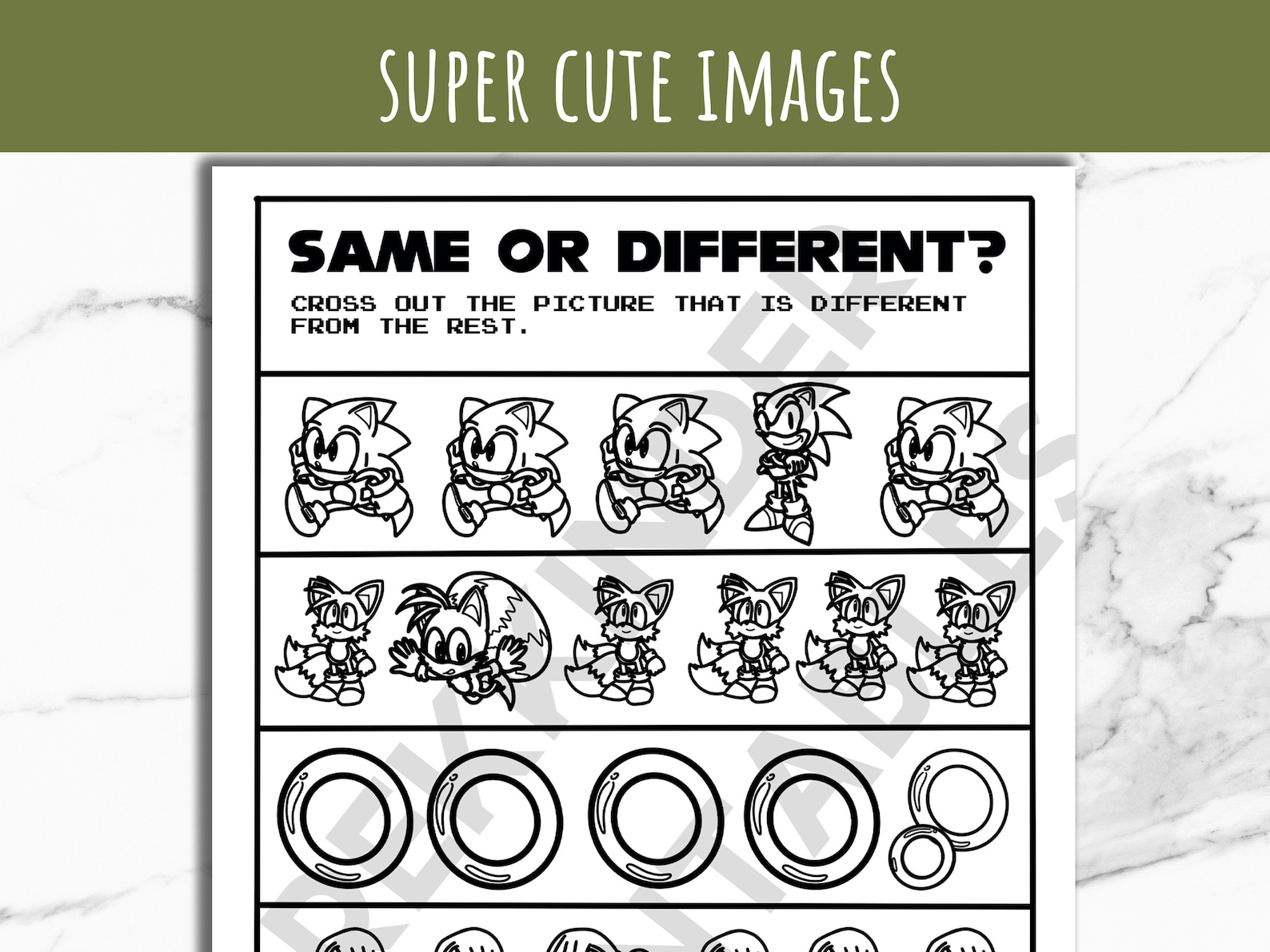 Sonic the Hedgehog Worksheets: Preschool Kinder Activities (printable ...