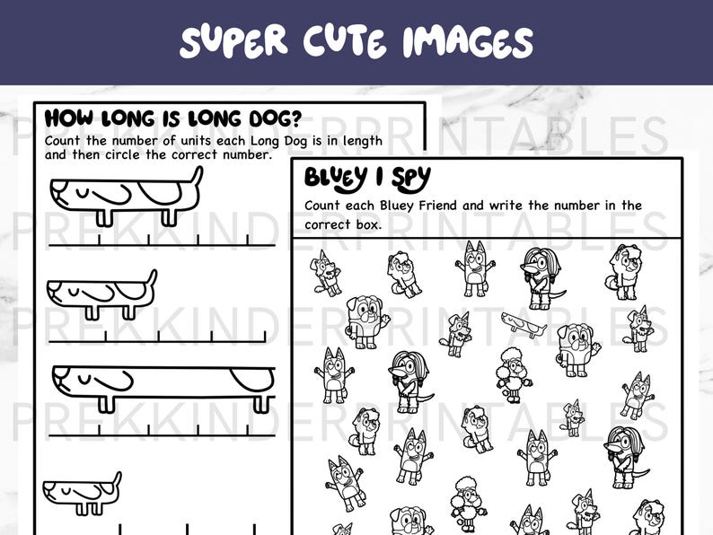 Bluey Themed Worksheets - Homeschool, Worksheet Bundle, Preschool ...