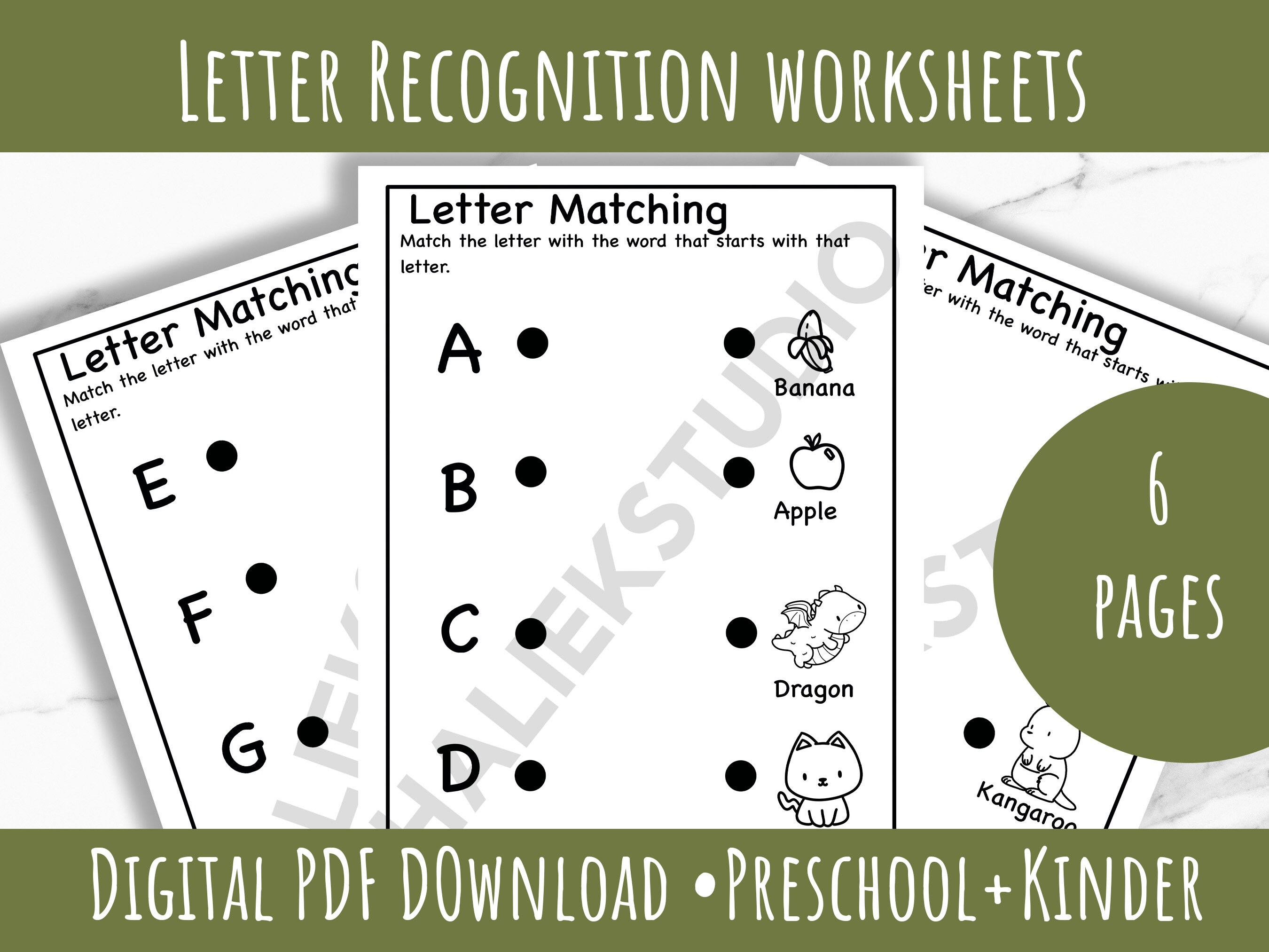 Pre-school Kinder Letter Recognition Worksheets Homeschool, Worksheet ...