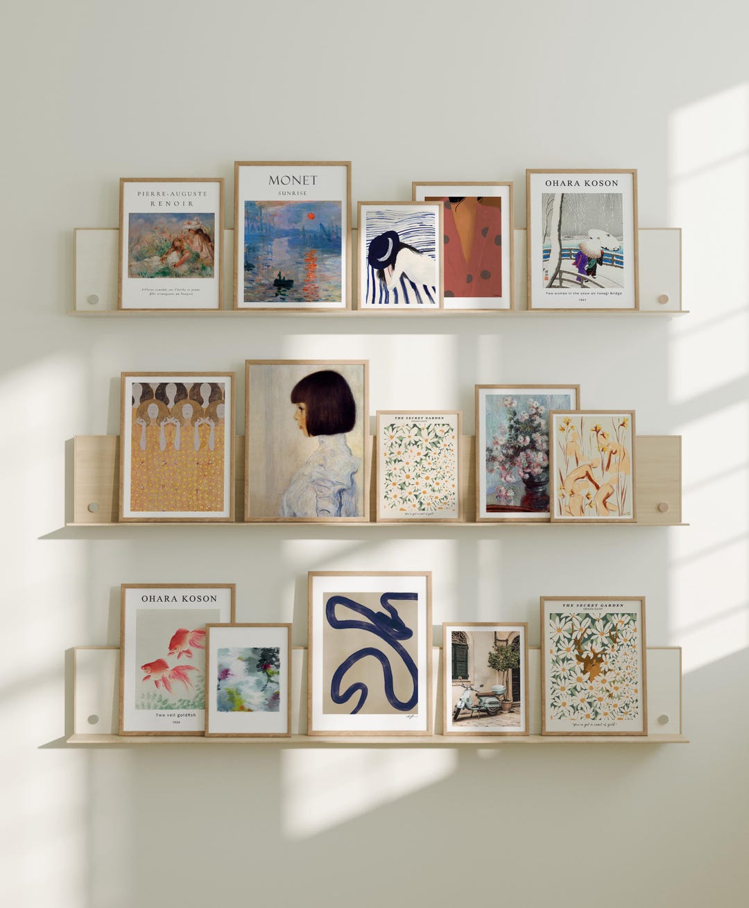 Set of 15 Gallery Wall Frames Mockup,3x4 Wood Frame Mock-up,print ...