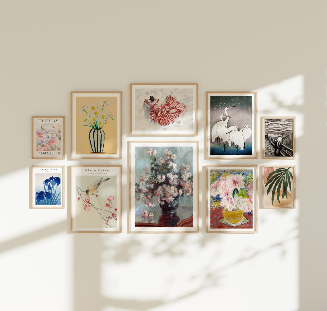 Minimalist Gallery Wall Art Mockup,set of 10 Frames Mockup,3x4 Interior ...