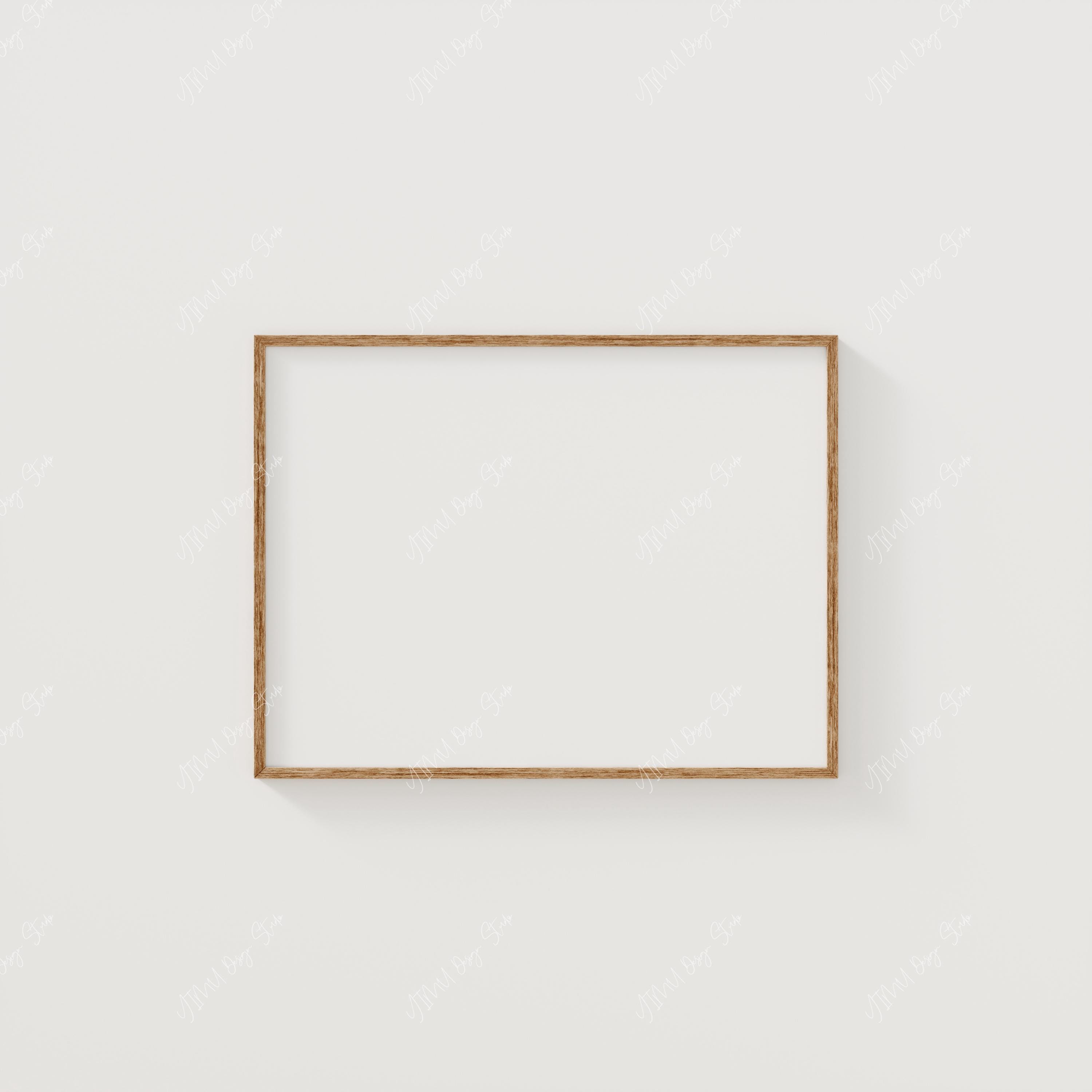 Minimalist Wood Frame Mockup,4x3 Ratio Wall Art Horizontal Frame Mockup ...