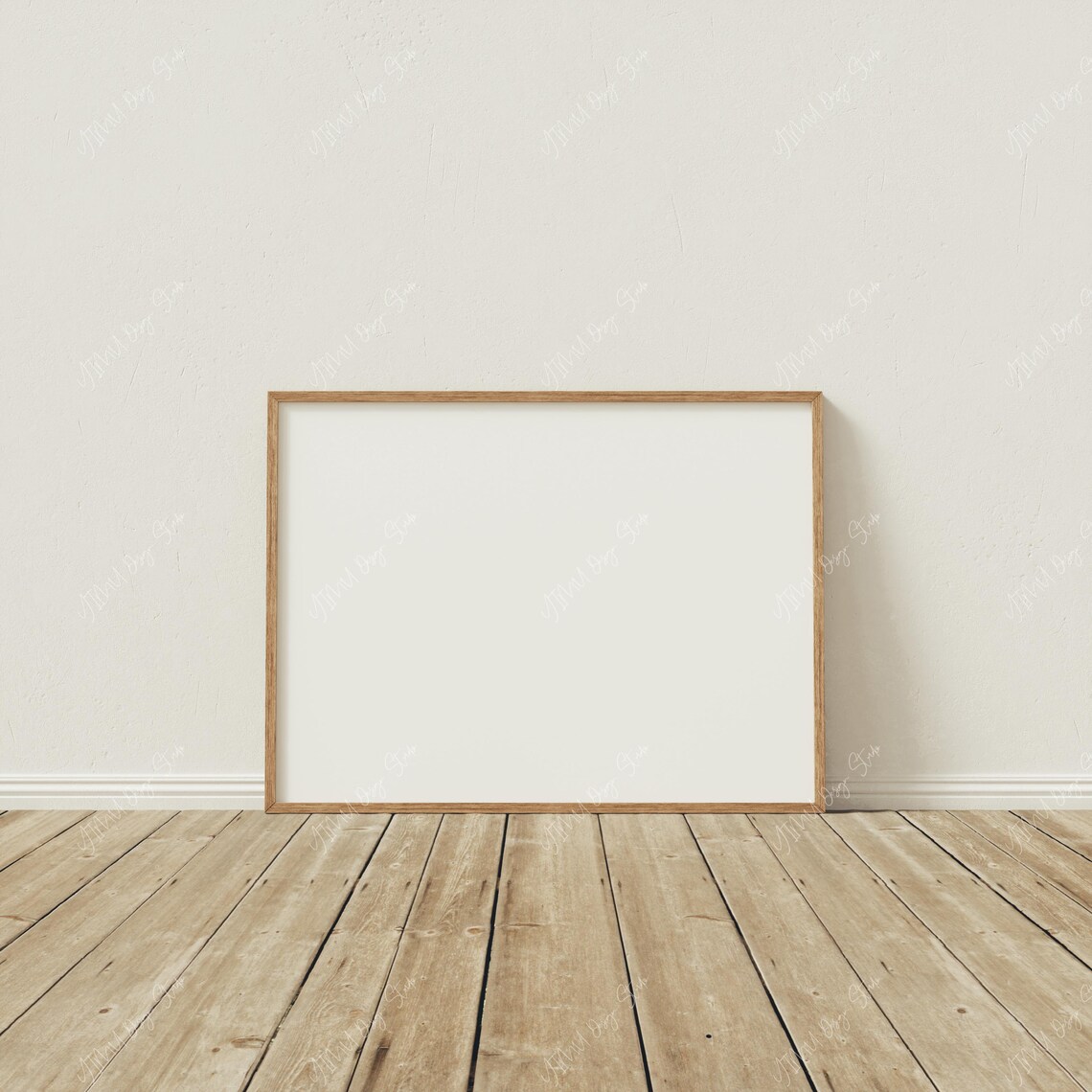 Horizontal Wood Frame Mockup,minimalist 4x3 Ratio Frame Mock-up,art ...