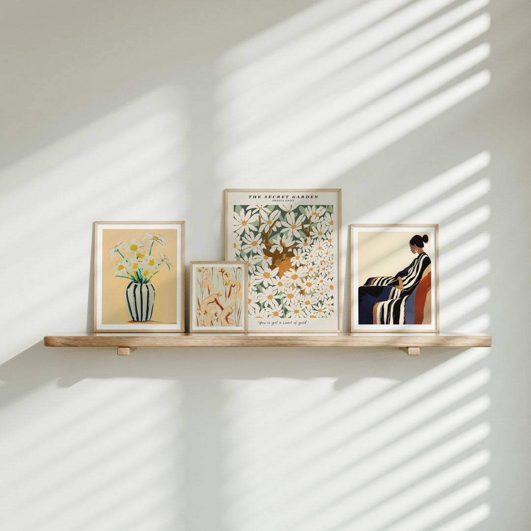 Set of 4 Wood Frame Mockup,8x10 Minimal Frame Mock-up,art Print Display ...