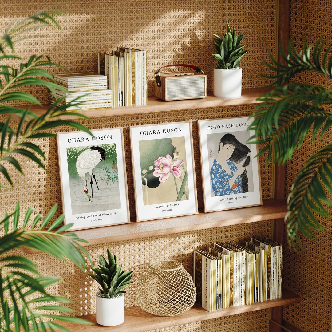 3 Boho Wood Frame Mockup,5x7 Ratio Frame Interior Poster Mockup,vintage ...