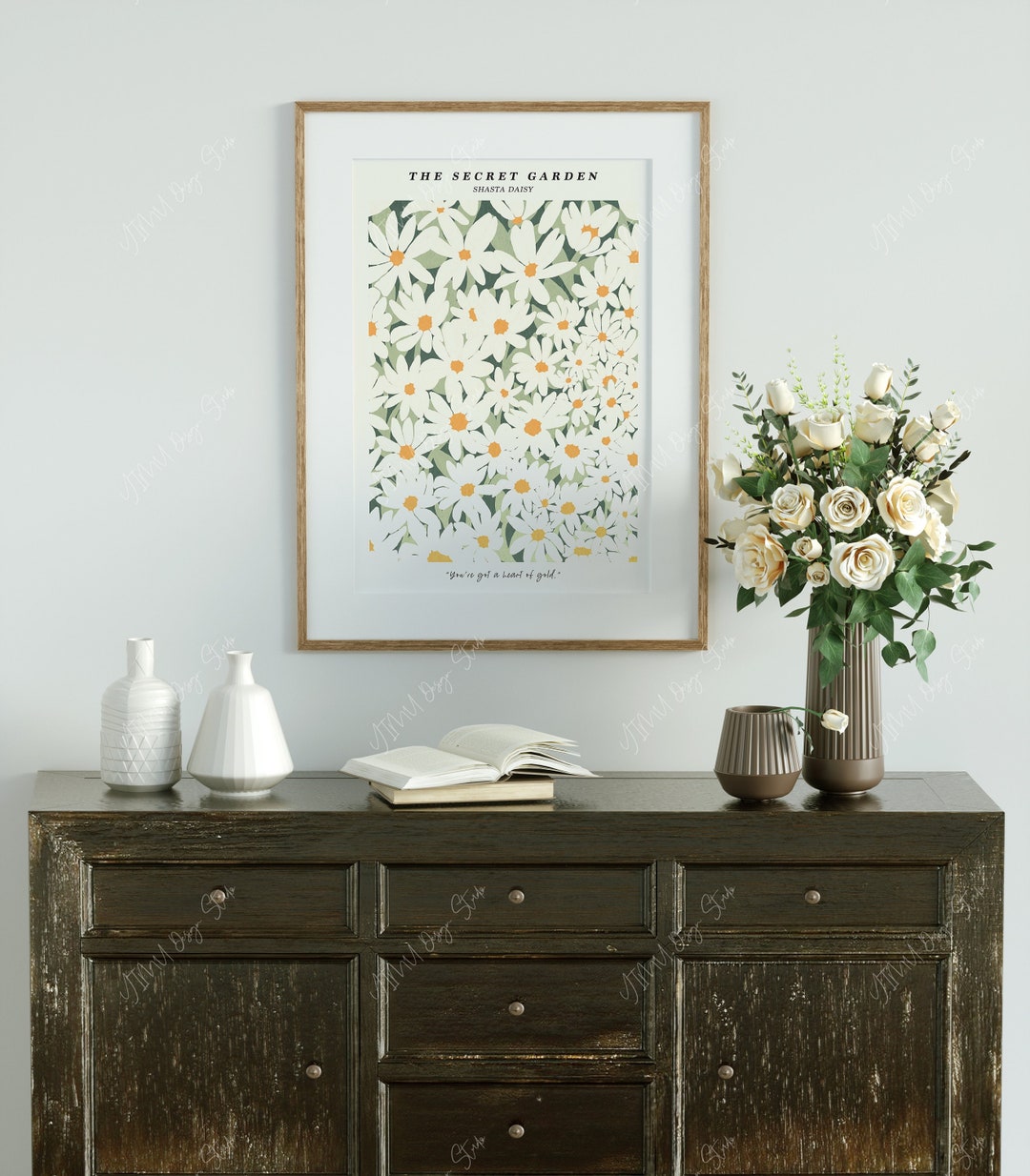 Wood Frame Mockup,vintage Poster Mockup,printable Art Mockup,minimalist ...