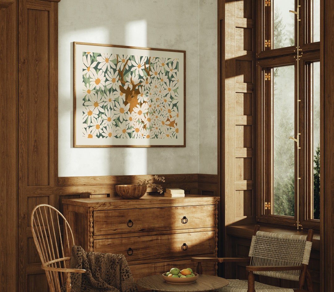 4x3 Horizontal Wood Frame Mockup in Farmhouse,rustic Home Interior ...