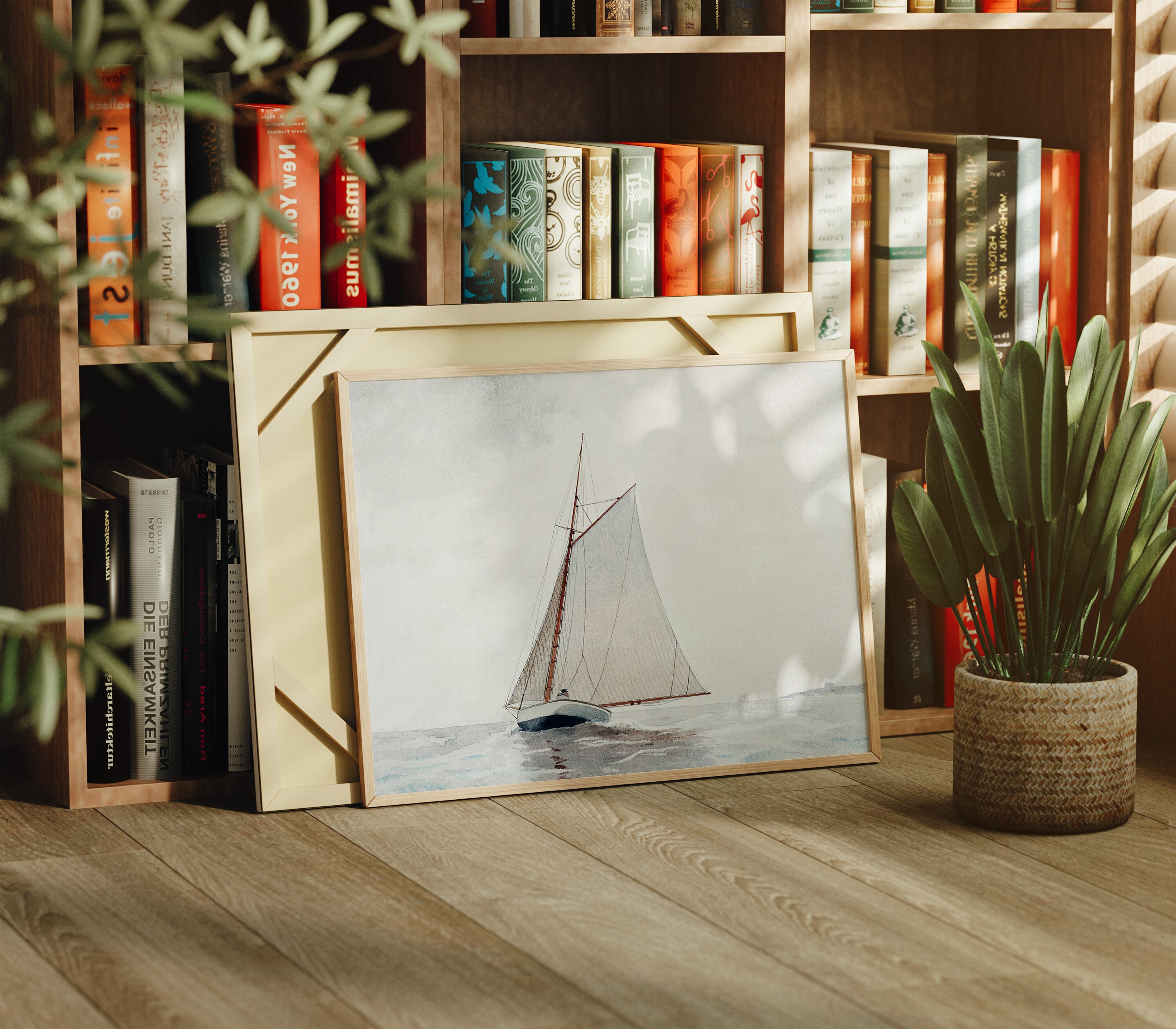 Horizontal Wood Frame Mockup,4x3 Ratio Frame,print Poster Mockup,art ...