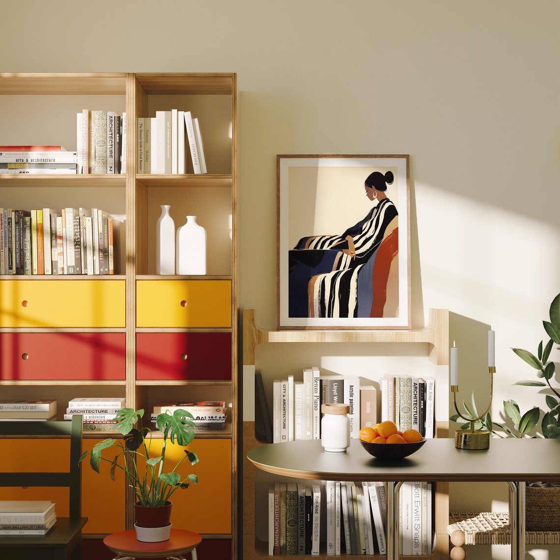 Wood Frame Mockup in Living Room,3x4 Ratio Frame Mock-up,art Print ...