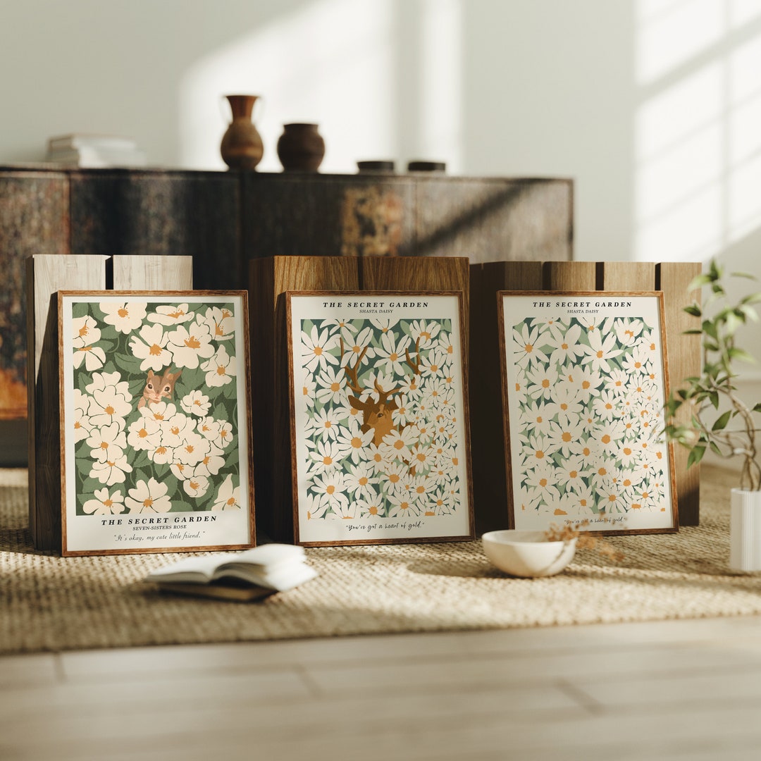 3 Boho Wood Frame Mockup,5x7 Ratio Frame Interior Poster Mockup,vintage ...