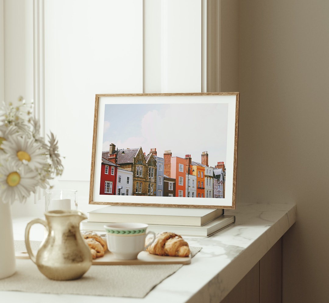 Horizontal Wood Frame Mockup in Living Room,4x3 Ratio Frame Mock-up ...