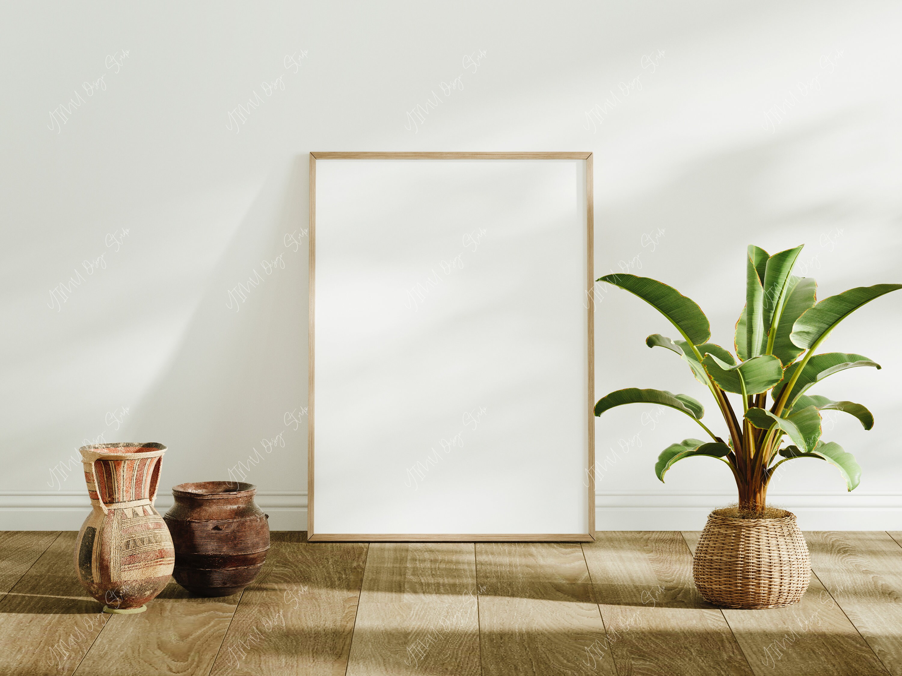 Boho Wood Frame Mockup5x7 Frame Poster Mockupinterior - Etsy