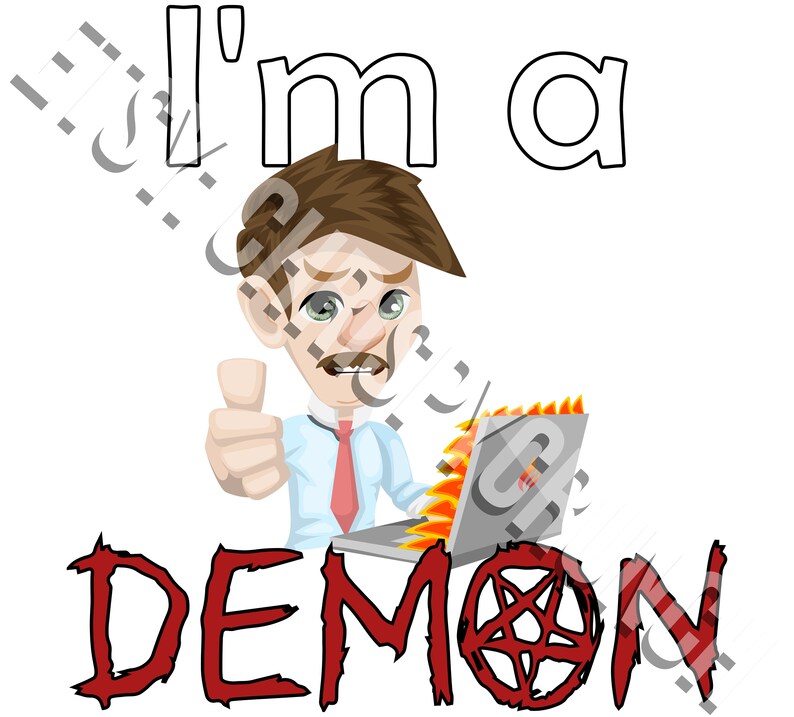 I'm a Demon SVG & PNG 'lazy Horse Nightmare' Digital Download Tim and ...