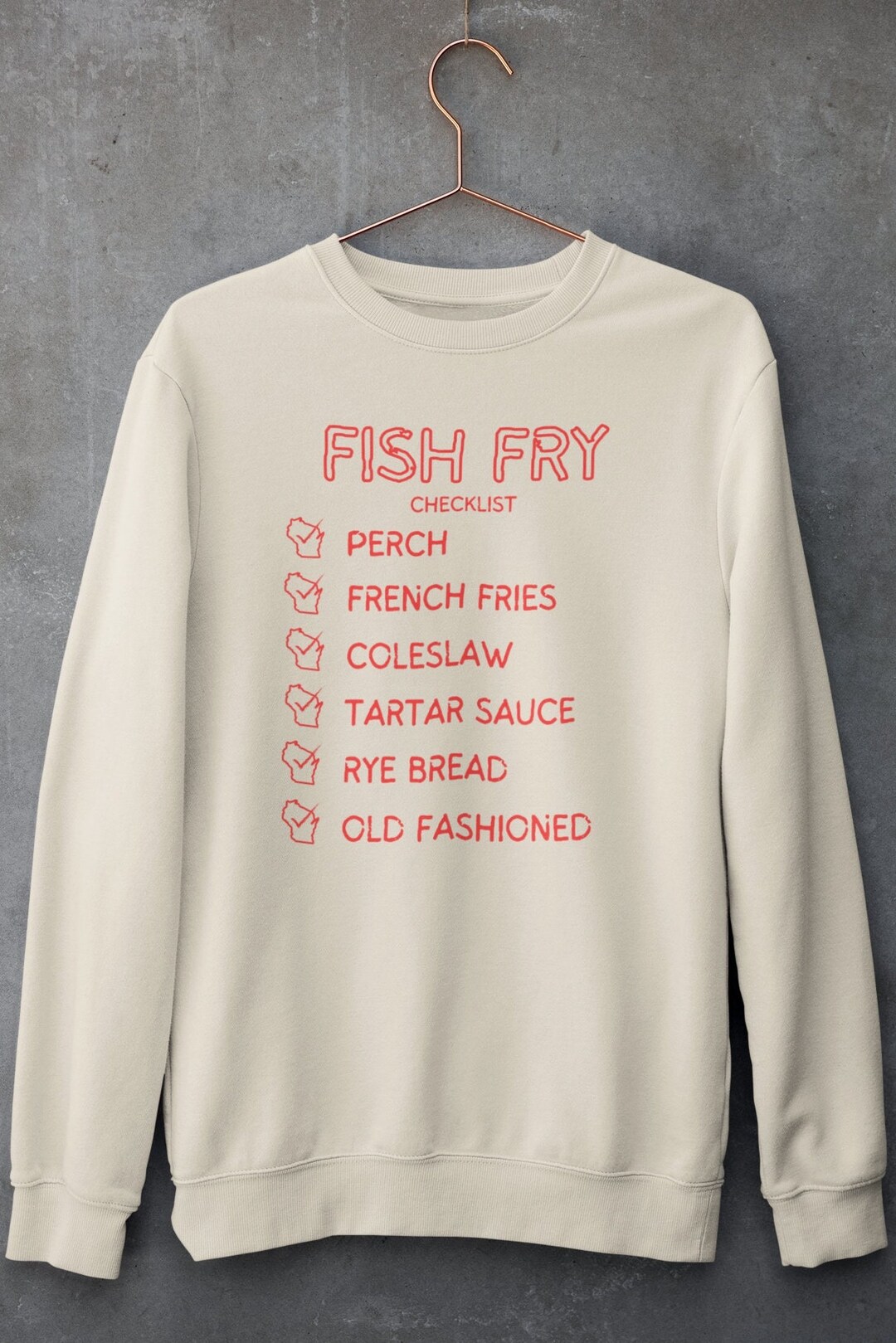 Wisconsin Fish Fry Crewneck Sweatshirt for A Fish Fry Lover Midwest ...