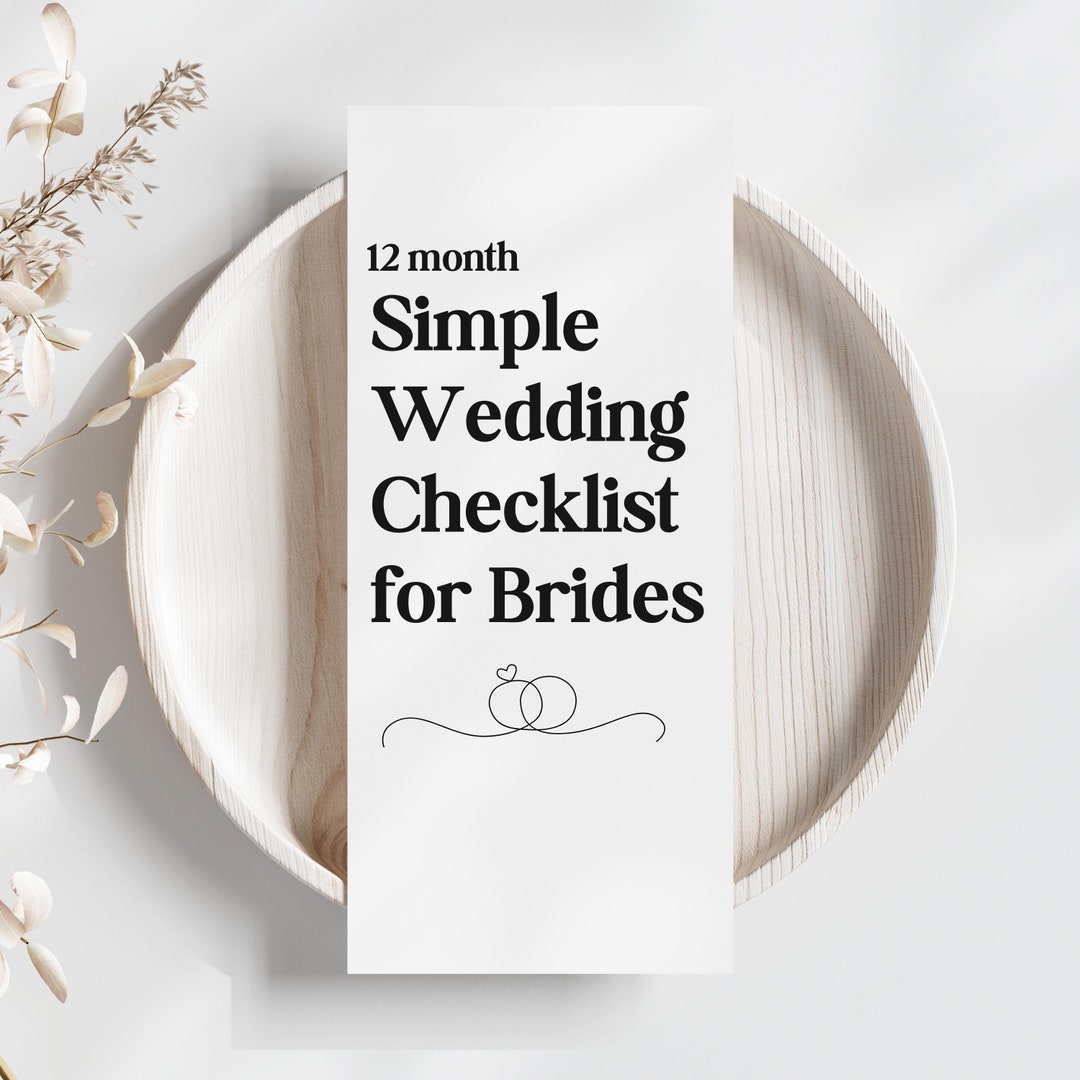 Wedding Checklist, Simple Wedding Organizer, Event Planner, Wedding To ...