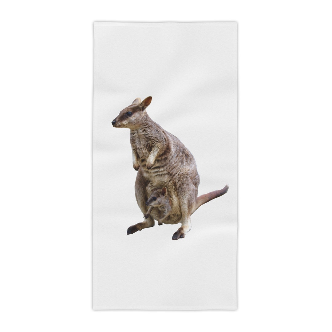 Australian Wallaby and Joey on Your Beach Towel - Etsy