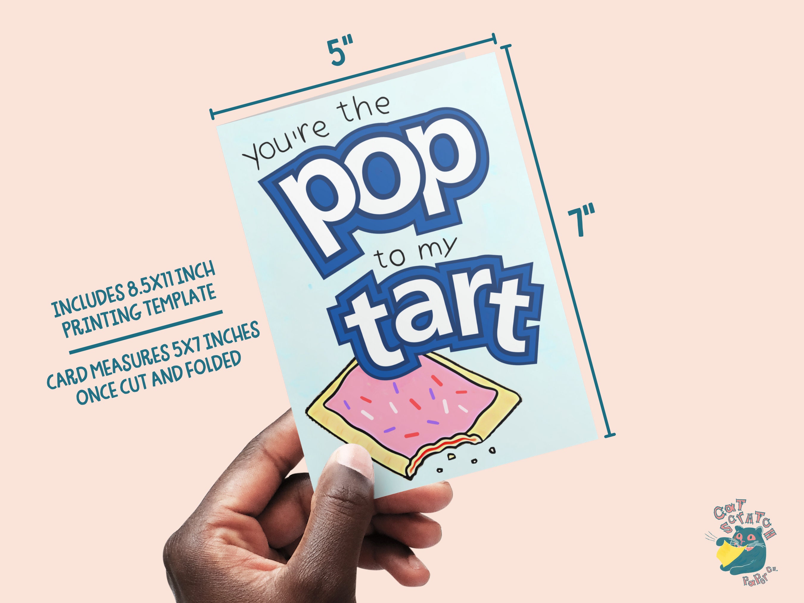 You’re the Pop to My Tart - Printable Love Card, Printable Love Card ...