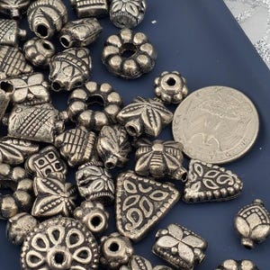 Silver Metal Bead Mix - Varied Shapes for Jewelry Making - Etsy