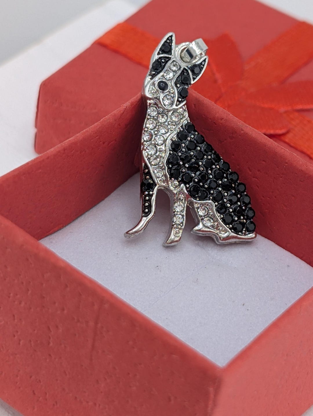 Boxer Dog Pendant: Silver Plated Sparkling Charm (jewelry or Bag) - Etsy