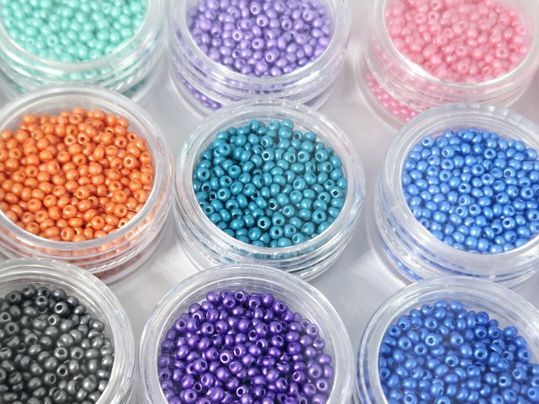 NEW Set of 9 Preciosa Permalux Dyed Chalk Beads With 5g Each. Gift Set ...