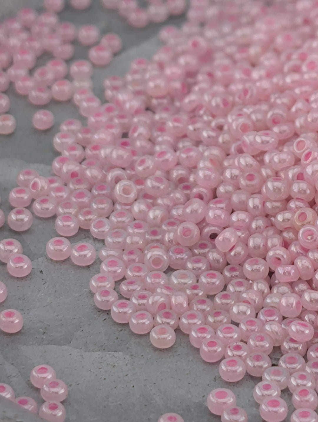 Opaque Pastel Pink Luster | Size 11 | 15g | Preciosa-ornela Glass Seed ...