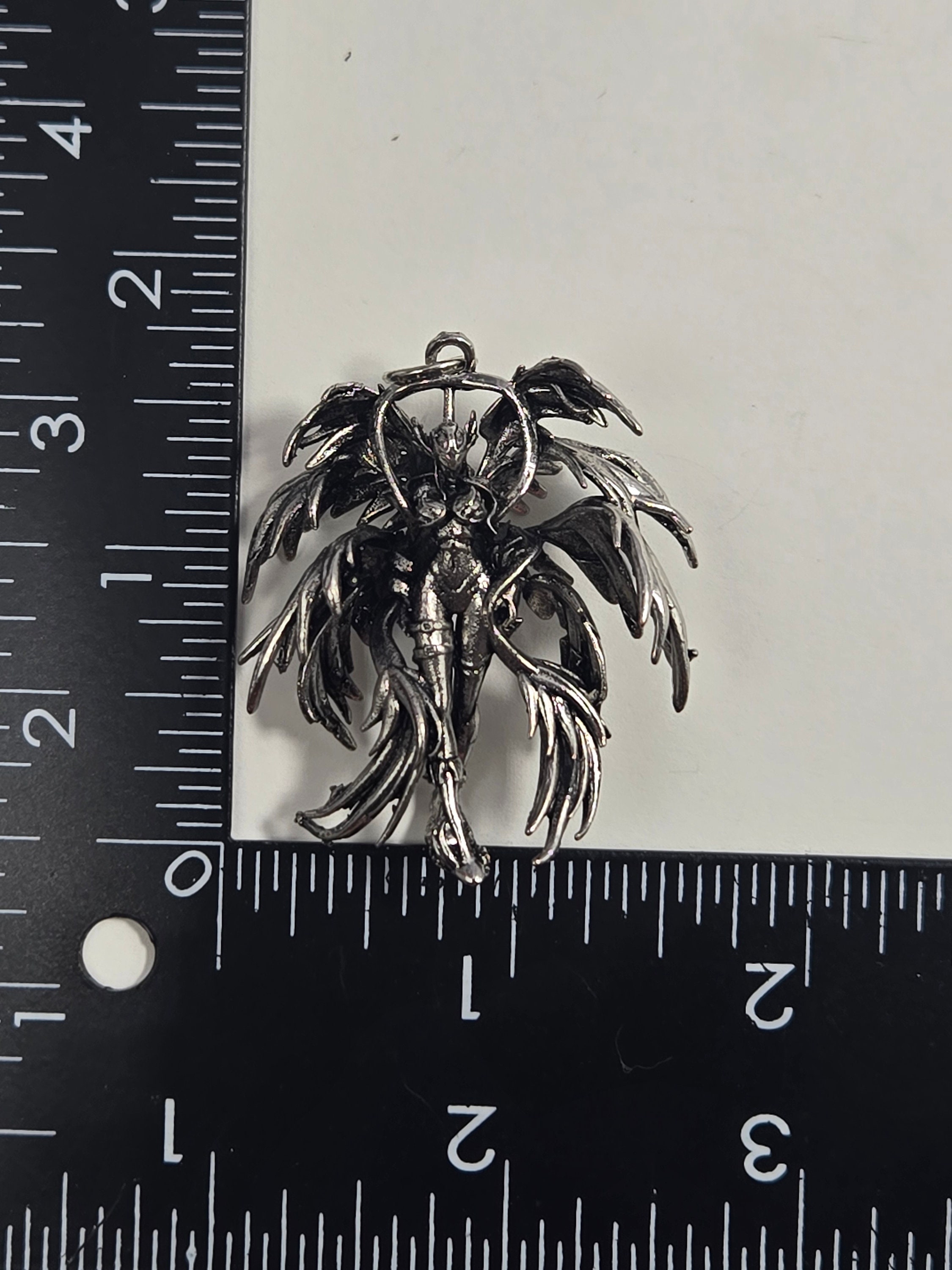 Fallen Angel Goddess Necklace Handmade Silver Pendant, Gothic Jewelry ...