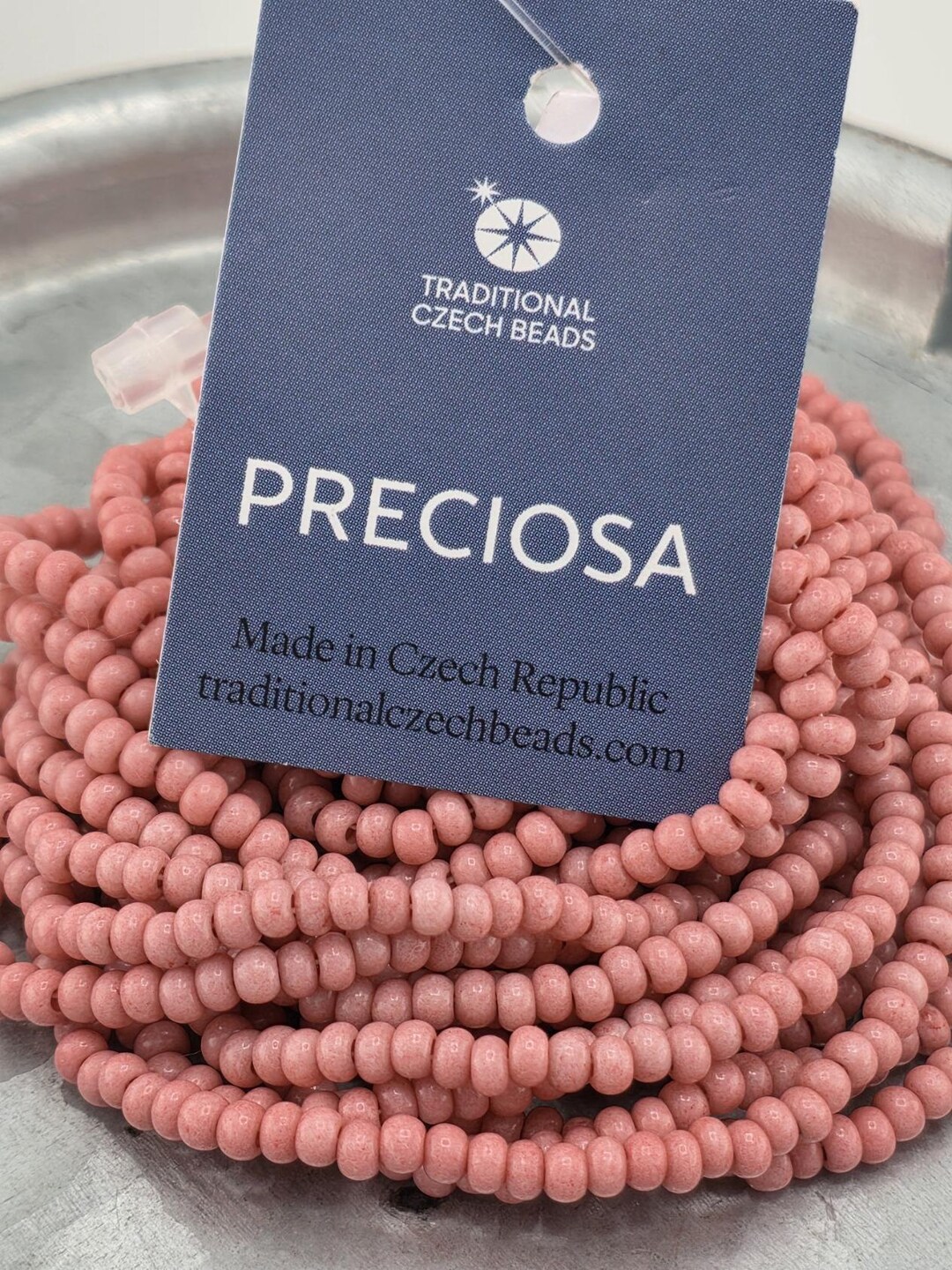 8/0 Preciosa-Ornela Pink Op 6 cuerdas (media madeja) ~37 g 1675 piezas ...
