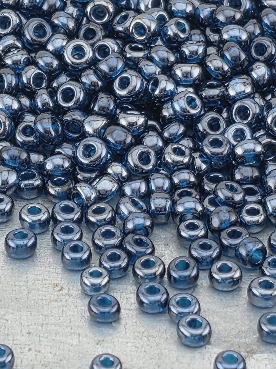 Transparent Dark Aquamarine | Size 8 | 15g | Preciosa-ornela Glass Seed ...
