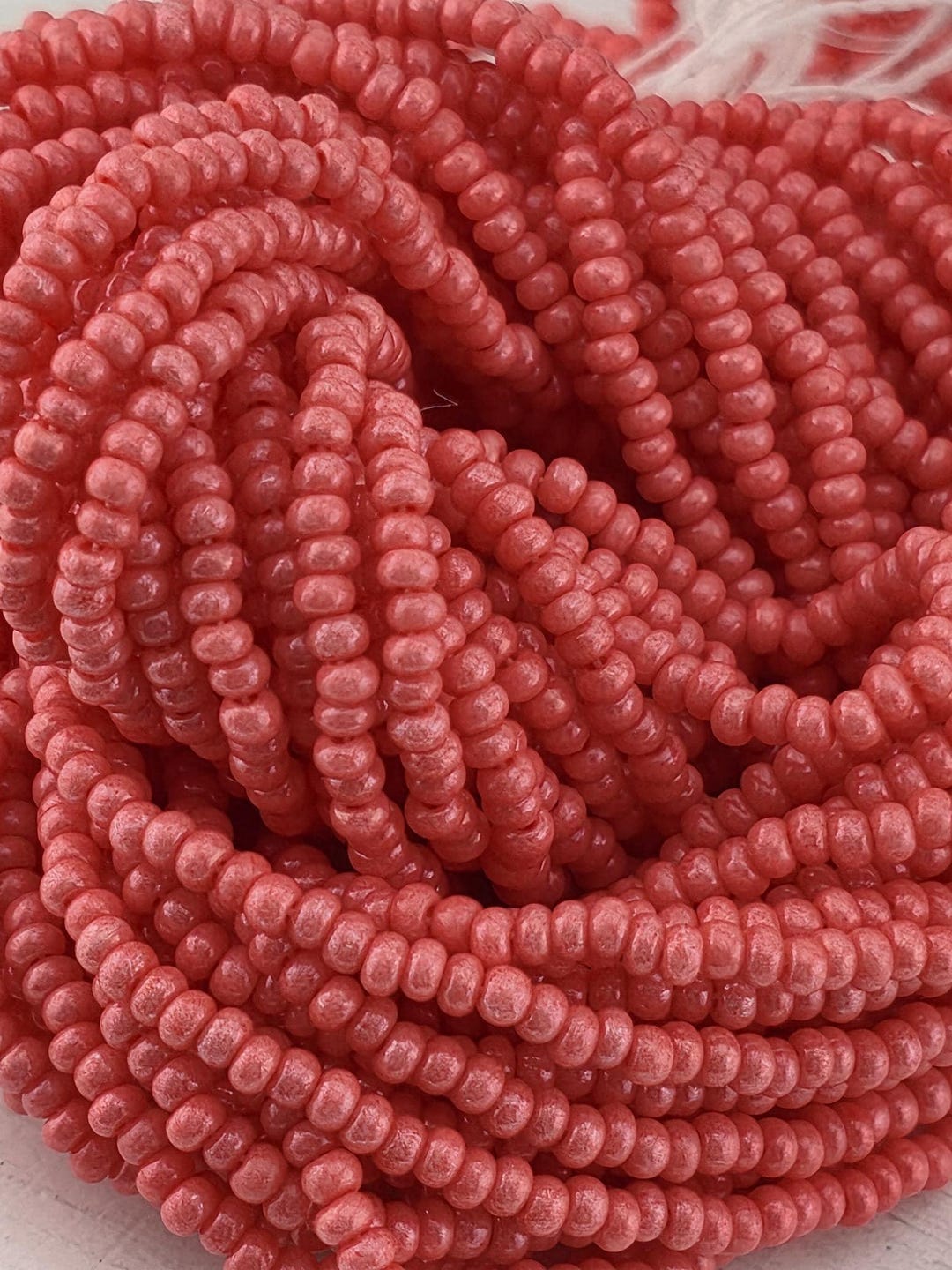 Opaque Terra Intensive Dyed Pink | Size 11 | Half-hank (12" 6-string ...