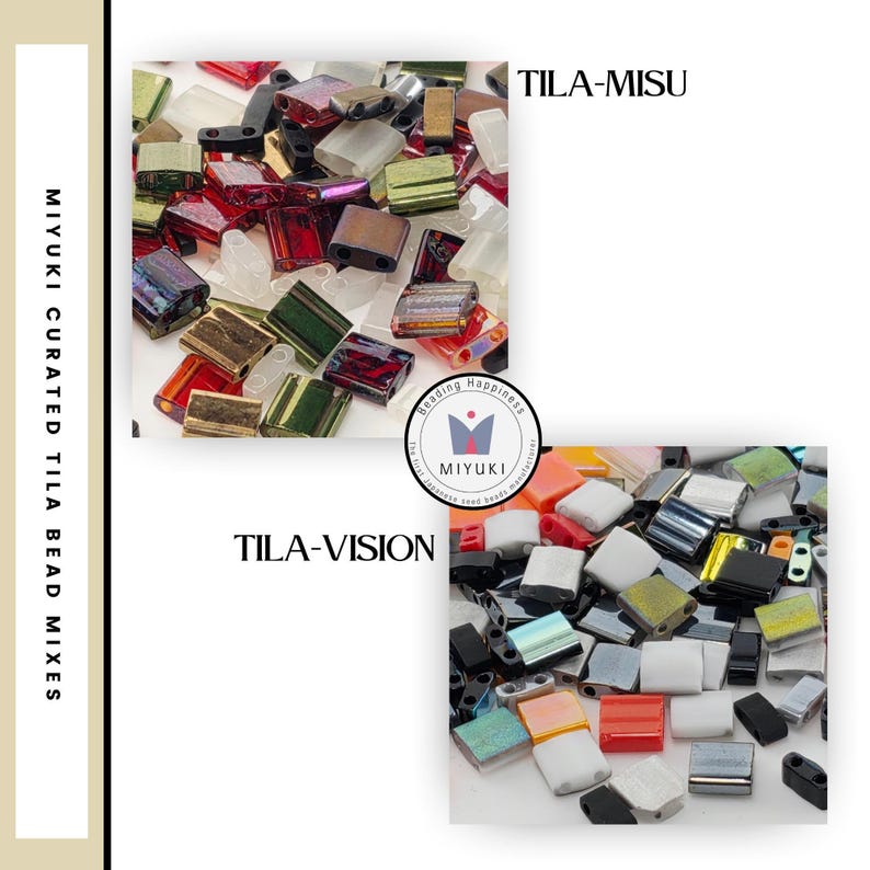 Miyuki Tila Beads, Half-tila & Quarter-tila Mix | Japanese Glass | 7.5g ...