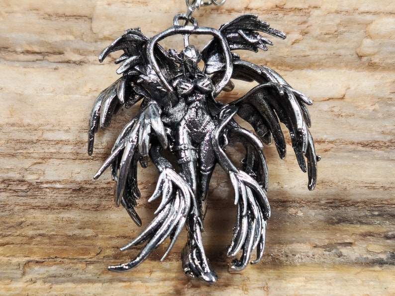 Fallen Angel Goddess Necklace Handmade Silver Pendant, Gothic Jewelry ...