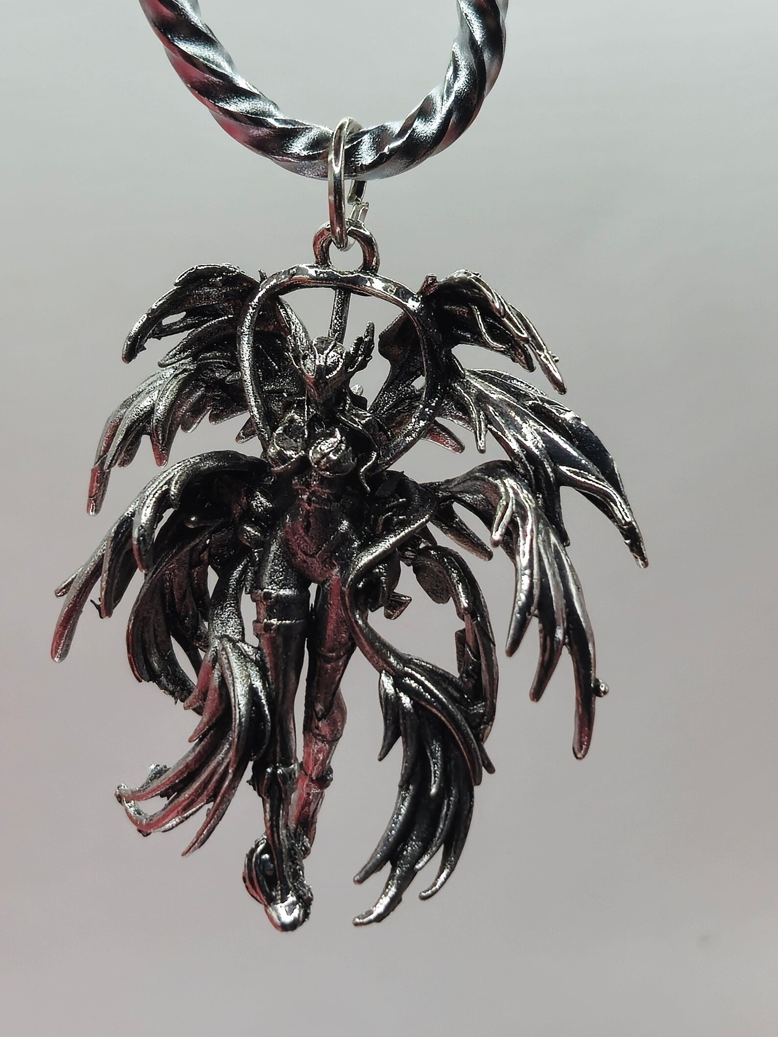 Fallen Angel Goddess Necklace Handmade Silver Pendant, Gothic Jewelry ...