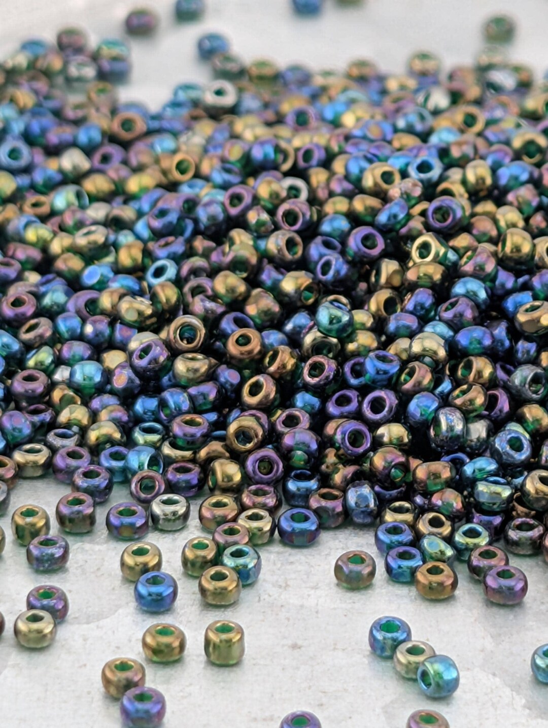 Transparent Teal Rainbow | Size 11 | 15g | Preciosa-ornela Glass Seed ...