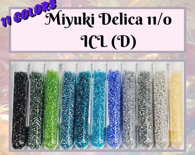 Miyuki Delica Seed Bead Set 11 Inside Color Lined Duracoat Colors for ...