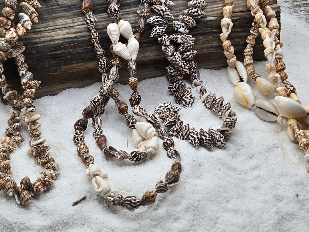 Strung Sea Shell Beads for Jewelry Making, Beach Crafts & Boho DIY ...