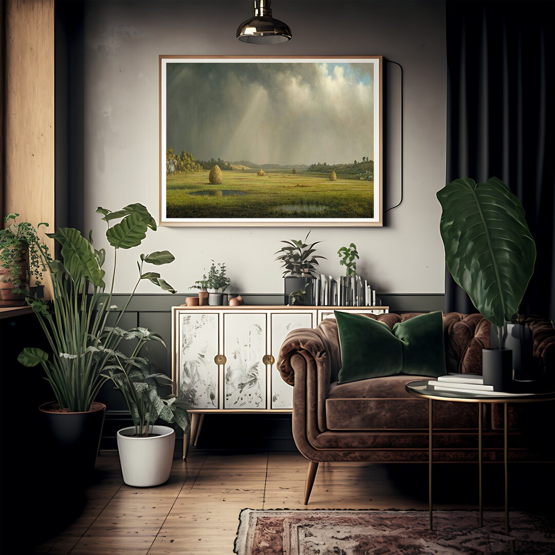 Open Prairie Painting, Vintage Landscape Art, Digital Print, French ...