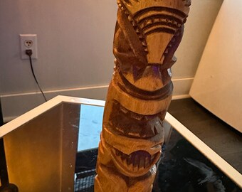 Hand Carved Desktop Tiki Totem Statue - Etsy