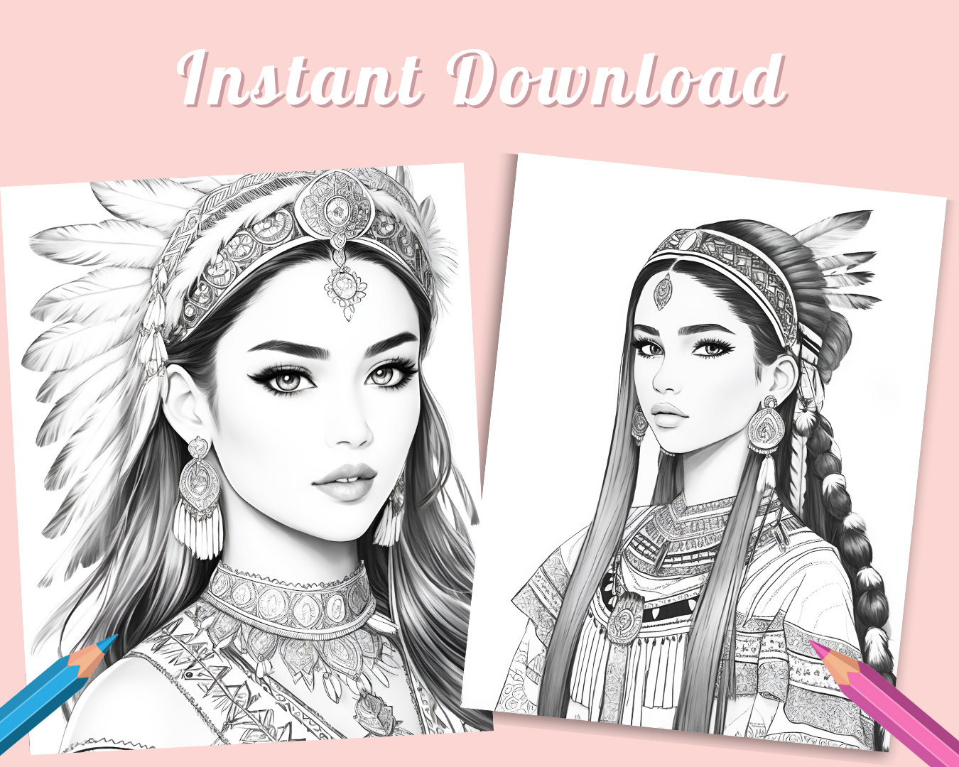 12 Native American Inspired Coloring Pages, Native Chic, Kids Coloring ...