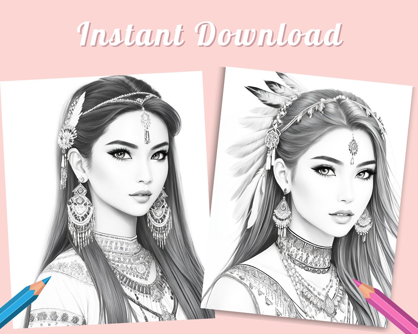 12 Native American Inspired Coloring Pages, Native Chic, Kids Coloring ...