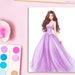 12 Asian Princess Coloring Pages, Adult Coloring Book, Princess Dresses ...