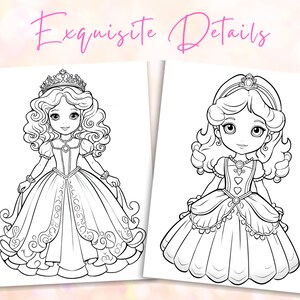 Cute Princess Coloring Book, 18 Little Princess Coloring Sheets ...