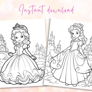Cute Princess Coloring Book, 18 Little Princess Coloring Sheets ...