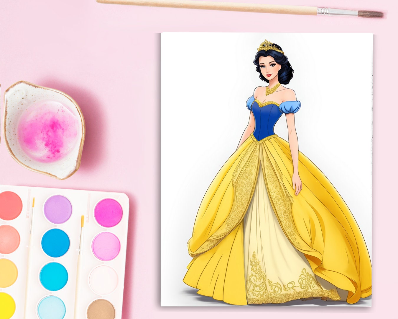 11 Fairytale Princess Coloring Pages + 11 Full Color Pages,girls ...