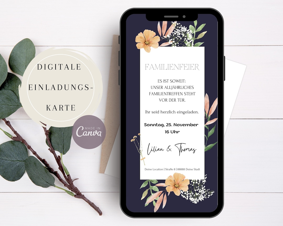 Digital Family Celebration Invitation | Family Reunion Ecard | Edit ...