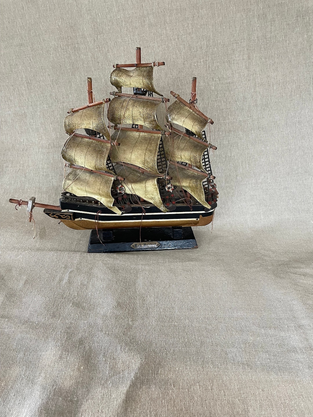 Vintage Model Ship Red Jacket Clipper Nautical Decor Pirate Vibes - Etsy