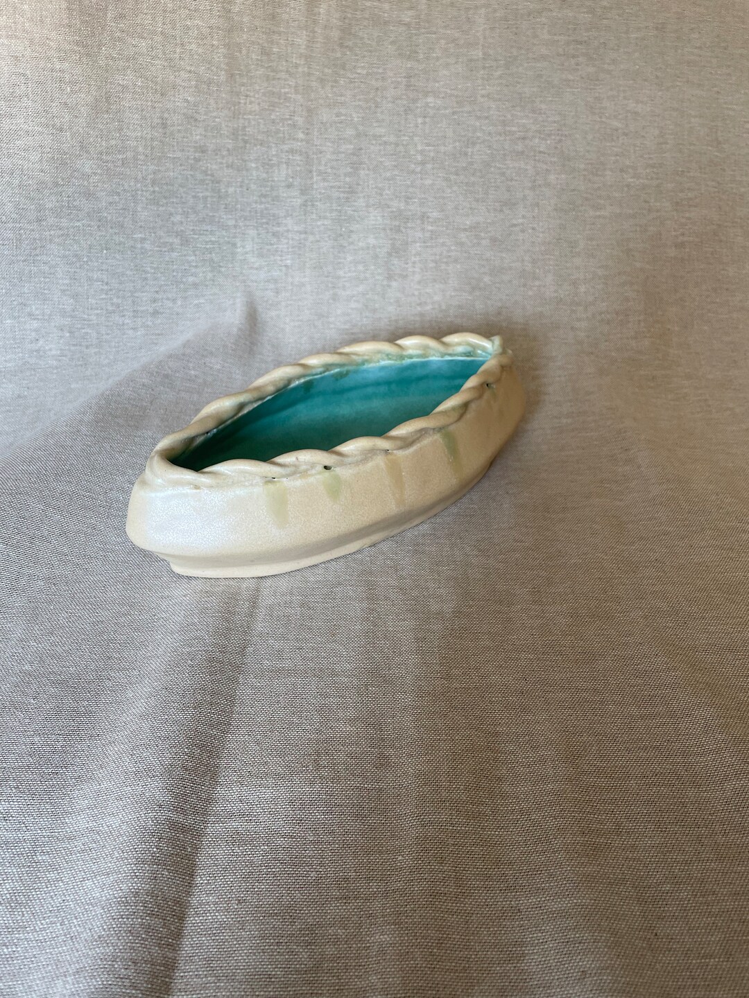 Vintage 1938 Harvey School Pottery Dish With Plaited Detail - Artist ...