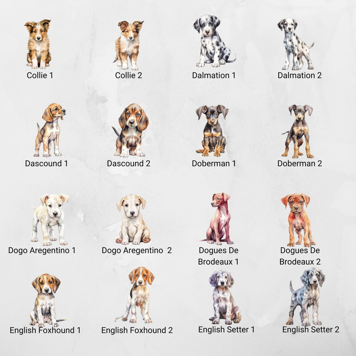 230 PNG Watercolor Puppies Clipart Dog Transparent PNG - Etsy