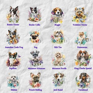 21 Cute Dogs Digital Clipart Watercolor Megapack, Dog Clipart, Nursery ...