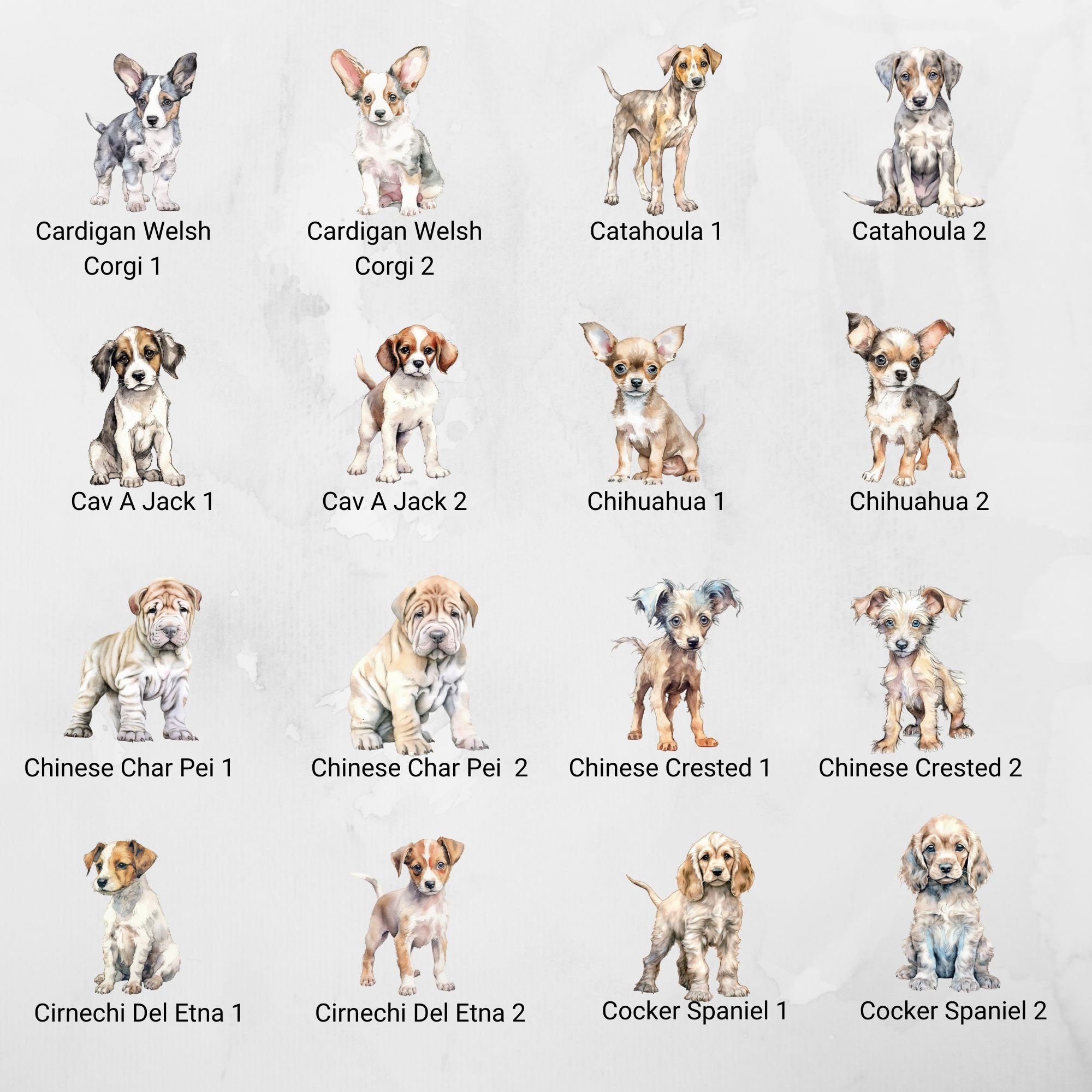 230 PNG Watercolor Puppies Clipart, Dog Transparent PNG Bundle, Dog ...