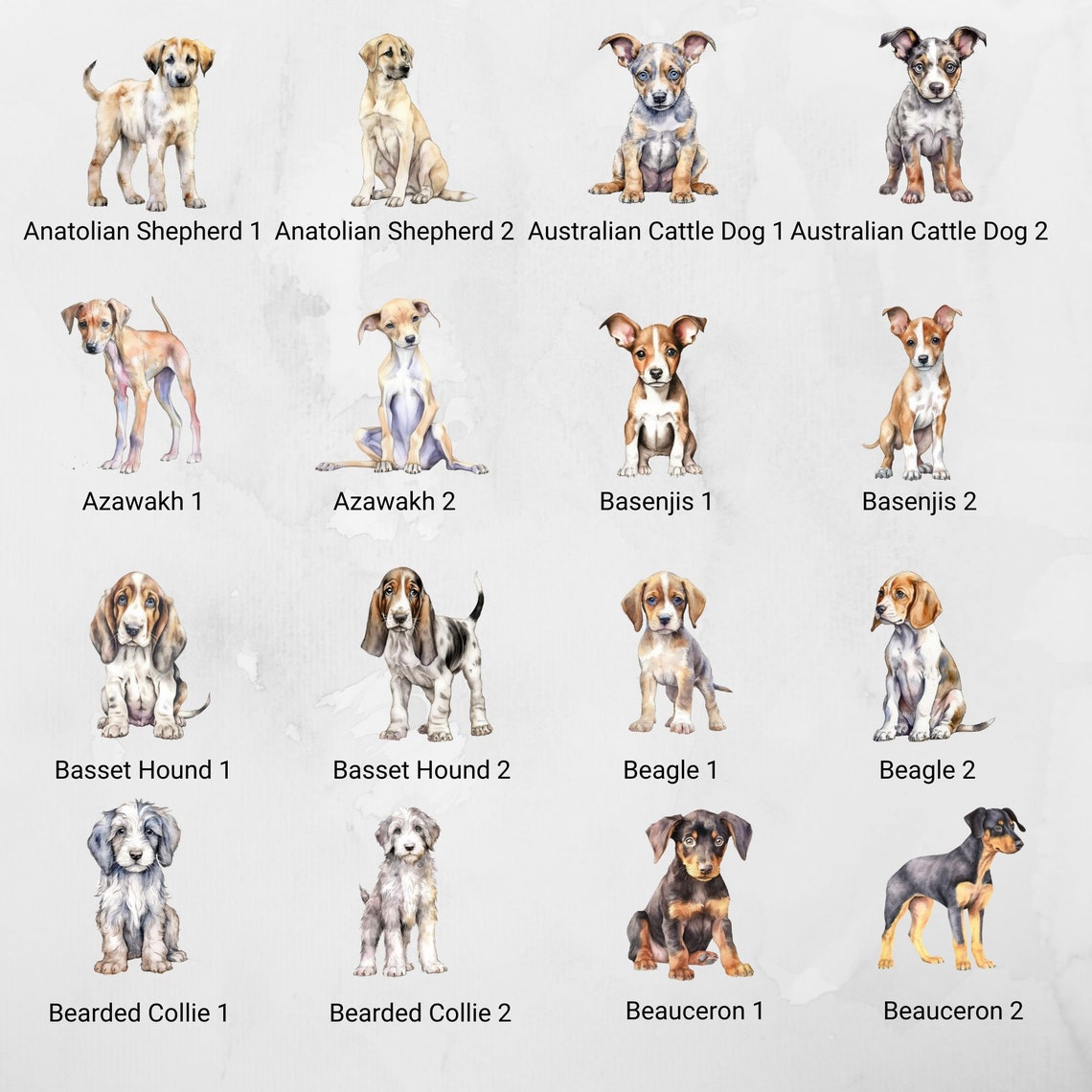 230 PNG Watercolor Puppies Clipart Dog Transparent PNG - Etsy